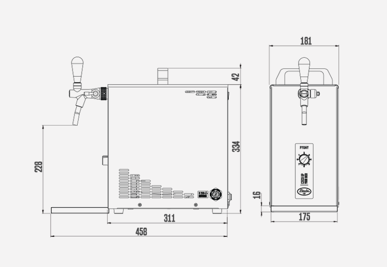 Chlazení na pivo PYGMY 25 Green Line New (bez vzduchového kompresoru) | CESK